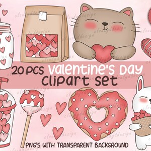 Valentine's Day Clipart ,PNG, COMMERCIAL USE, Valentine's Day Png ...