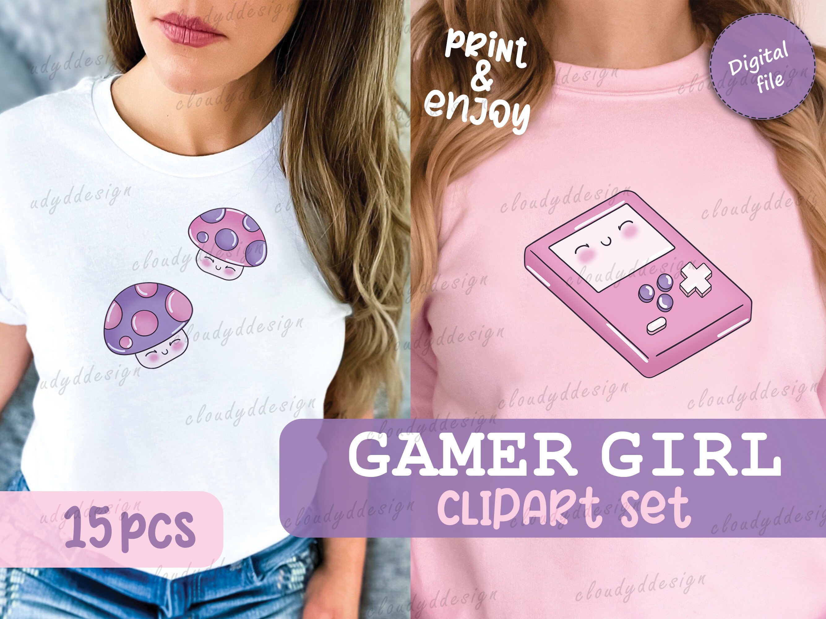 Cute Gamer Clipart ,PNG , Gamer Sublimation , Gamer Shirt Design ...