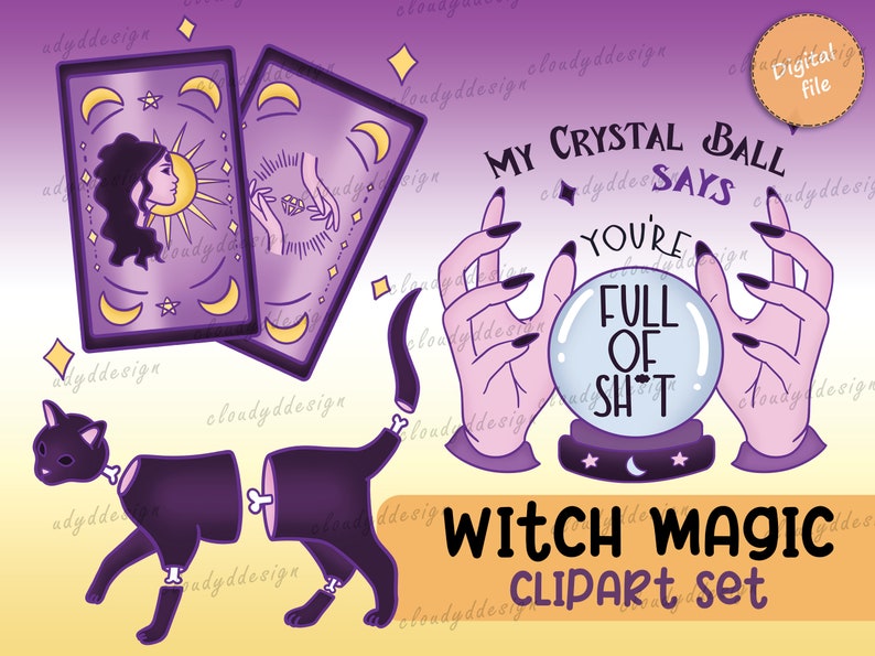Dark Witch Clipart , Witch Clip Art PNG, Magic Clip Art, Mystical ...