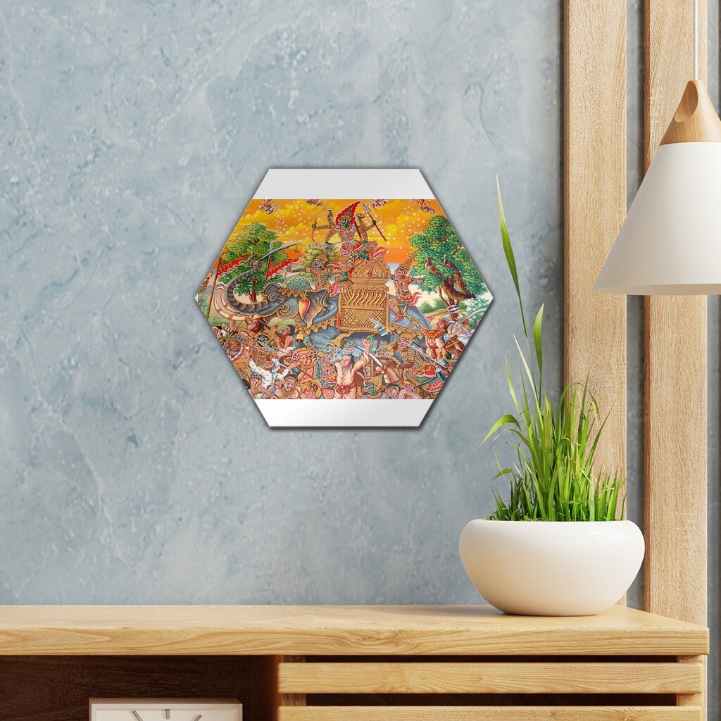 Thai Art Print Battle Wall Tile - Etsy