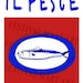 IL PESCE Digital Art Print, Italian Flashcard Series, Sardine One-line Drawing, Kitchen Decor ...