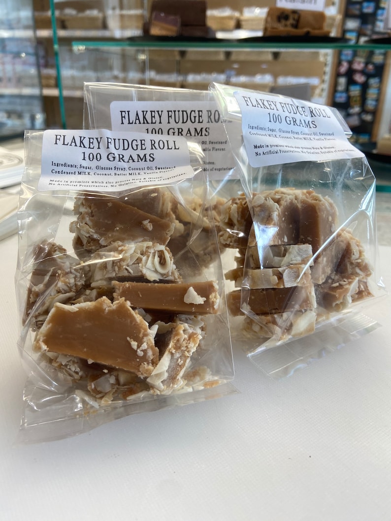 Pendragons Luxury Coconut Flake Cornish Fudge - Etsy UK
