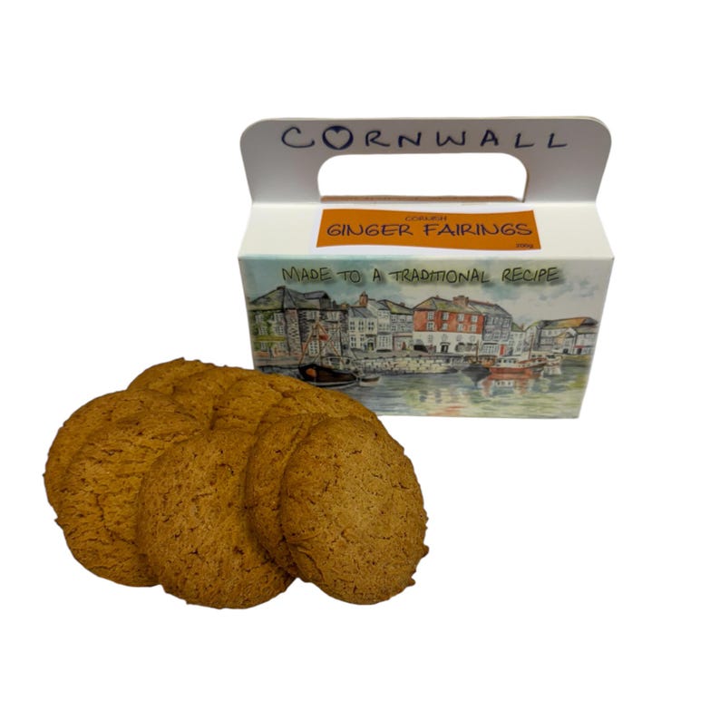 Cornish Ginger Fairings Biscuits 200g Gift Boxed - Etsy UK