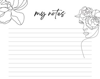 Line Art Notes Page 03 - Etsy