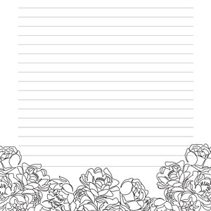 Line Art Notes Page 03 - Etsy