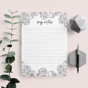 Line Art Notes Page 05 - Etsy