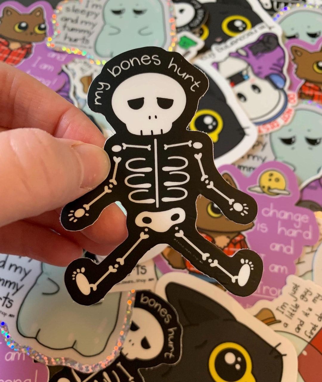 My Bones Hurt Skeleton Sticker - Etsy