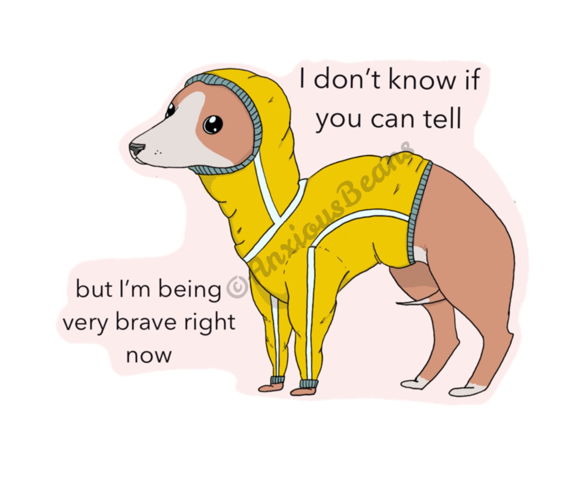 IDK If You Can Tell but I'm Brave Mental Health Sticker - Etsy