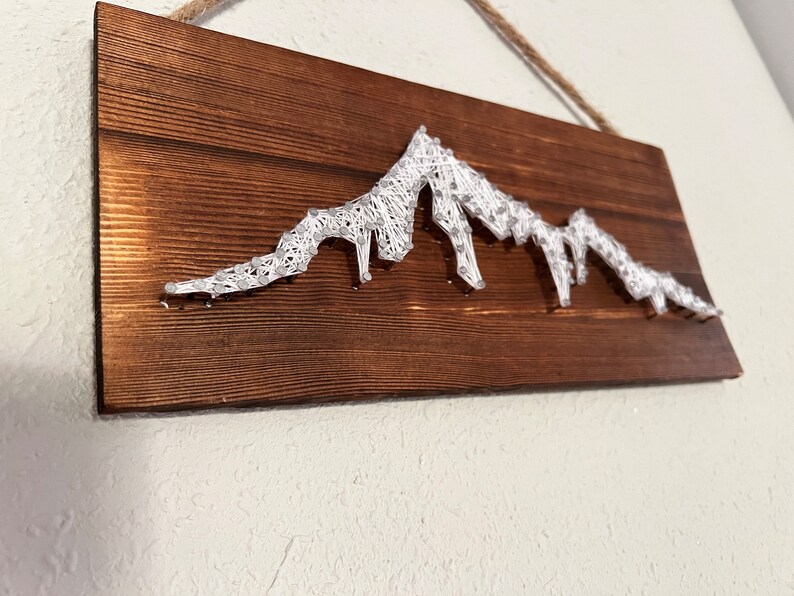 Custom Mountain String Art | Mountain Range/ski Slope Outline Wallart ...