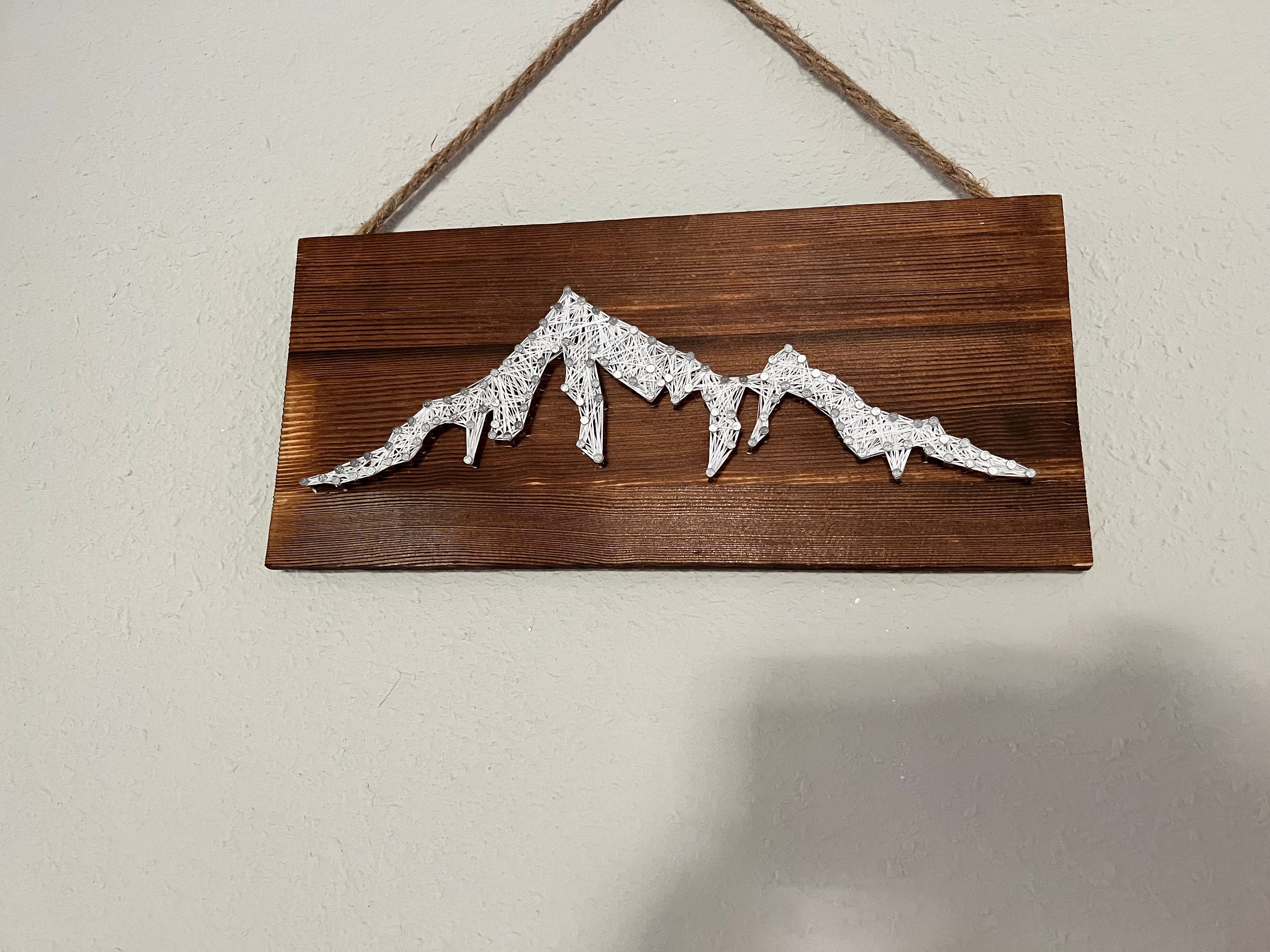 Custom Mountain String Art | Mountain Range/ski Slope Outline Wallart ...