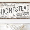Custom Homestead Sign Personalized Farmhouse Signs Rustic Antique Decor ...
