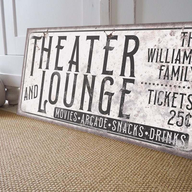 Theater Room Sign - Etsy