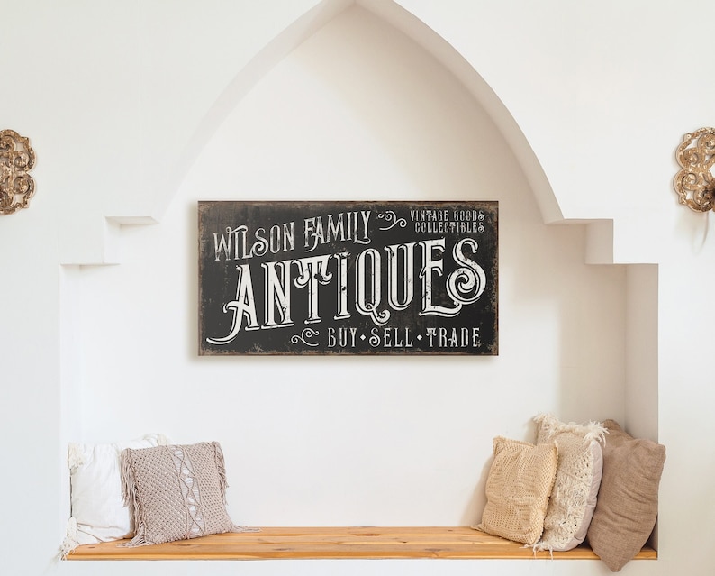 Custom Antiques Sign Personalized Antique Collectors Gift - Etsy
