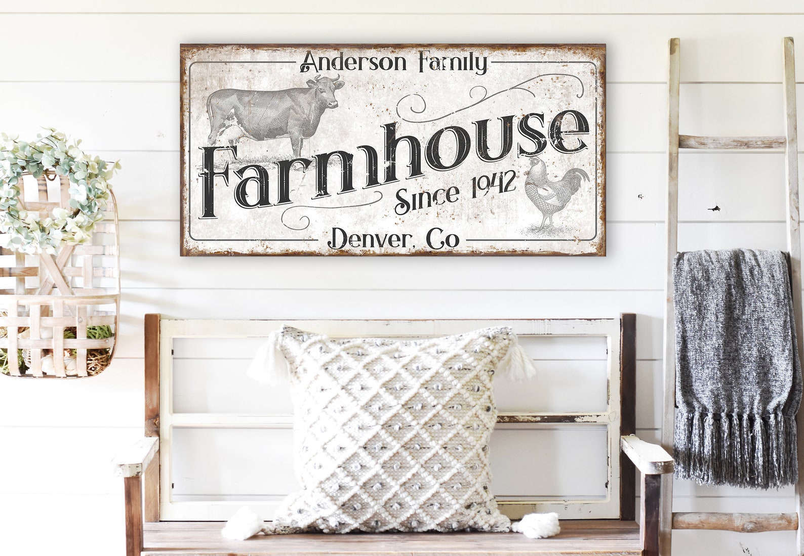 Custom Farmhouse Sign: Personalized Homestead, Barn, or Cabin Art - Etsy