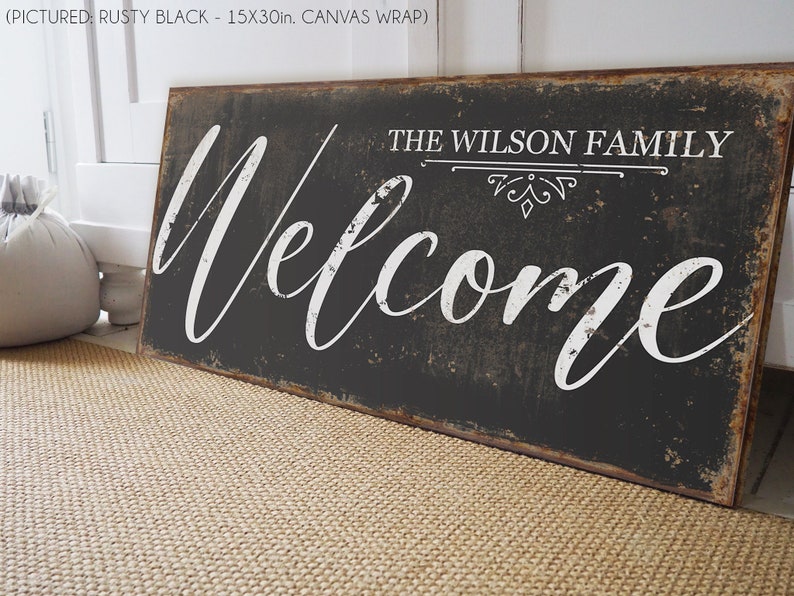 Custom Welcome Sign for Entryway Entry Way Home Decor - Etsy
