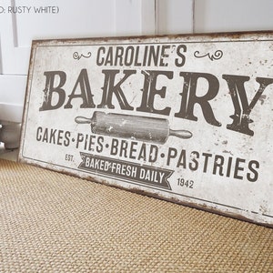 Personalized Bakery Sign Horizontal Mom's Bakery Signs Vintage Kitchen ...