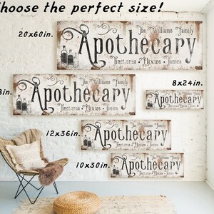 Apothecary Sign Vintage Personalized Family Name Sign for Kitchen Decor ...