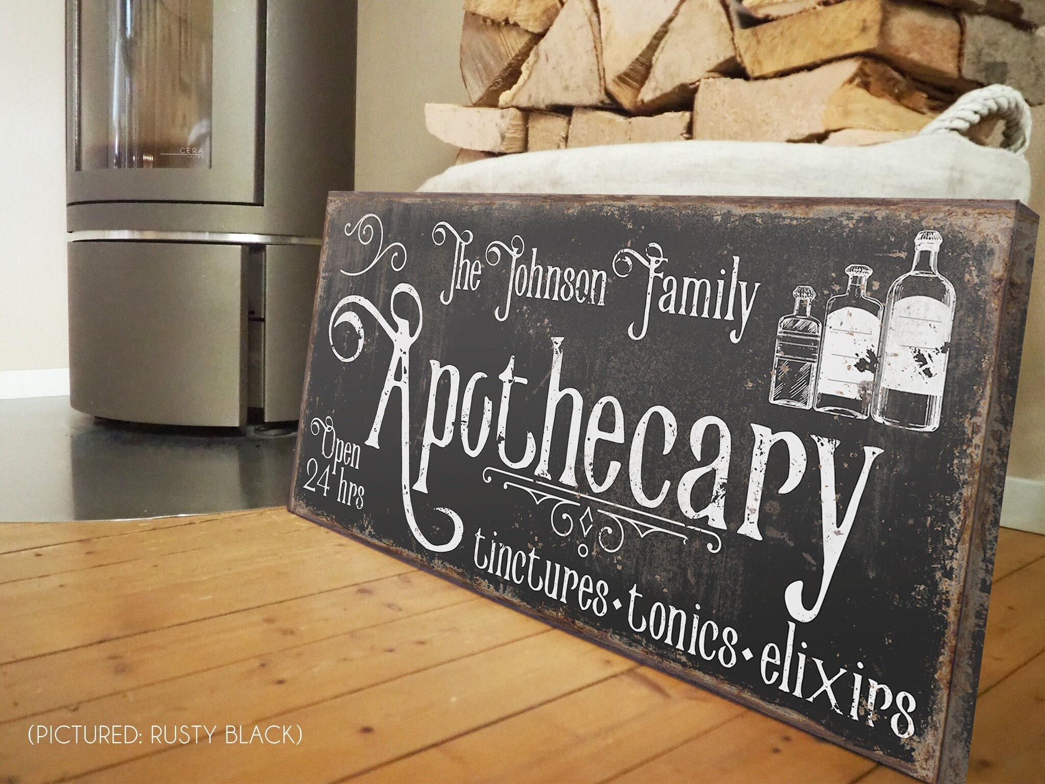 Vintage Apothecary Sign Medicine Cabinet Pharmacy Sign Rustic - Etsy