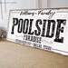 Custom Poolside Sign Personalized Family Name Pool Signs Outdoor Bar ...