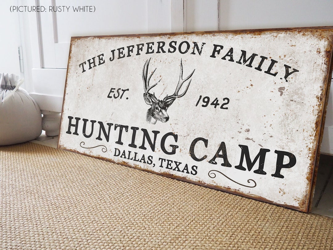 Custom Hunting Camp Sign Personalized Hunting Gifts for Dad Father ...