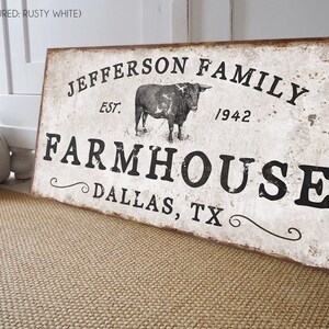 Personalized Farmhouse Sign Family Name and Est Date Homestead Signs ...