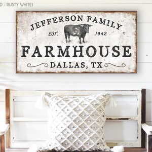Personalized Farmhouse Sign Family Name and Est Date Homestead Signs ...