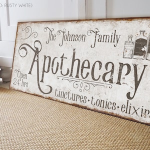 Vintage Apothecary Sign, Custom Kitchen Decor, Custom Pantry Sign ...