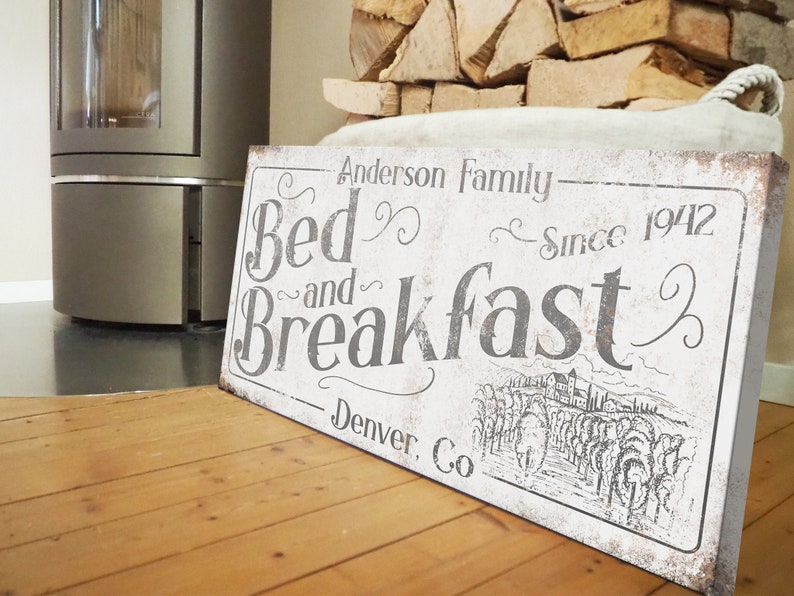 Custom Bed and Breakfast Sign Rustic Bnb Signs Cottagecore - Etsy