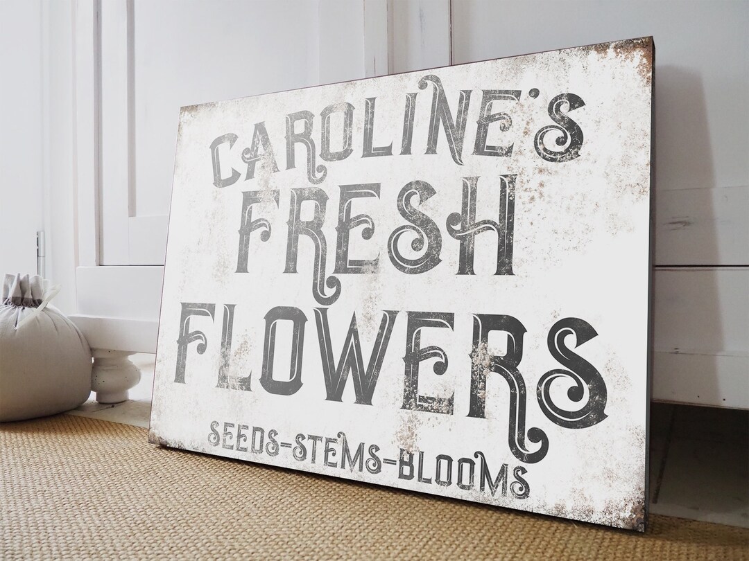 Personalized Flower Shop Sign Custom Gardening Signs French Garden ...