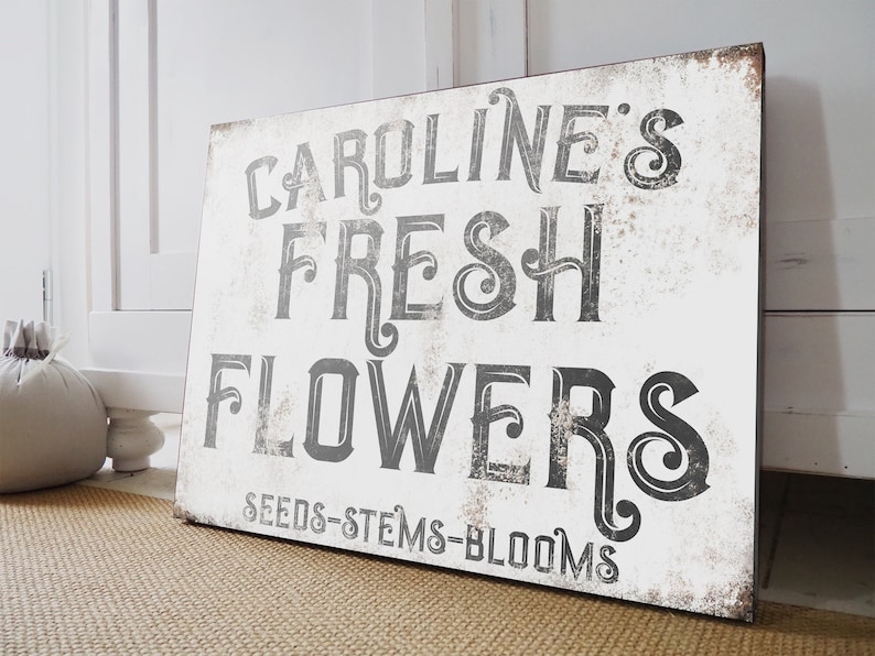 Personalized Flower Shop Sign Custom Gardening Signs French - Etsy