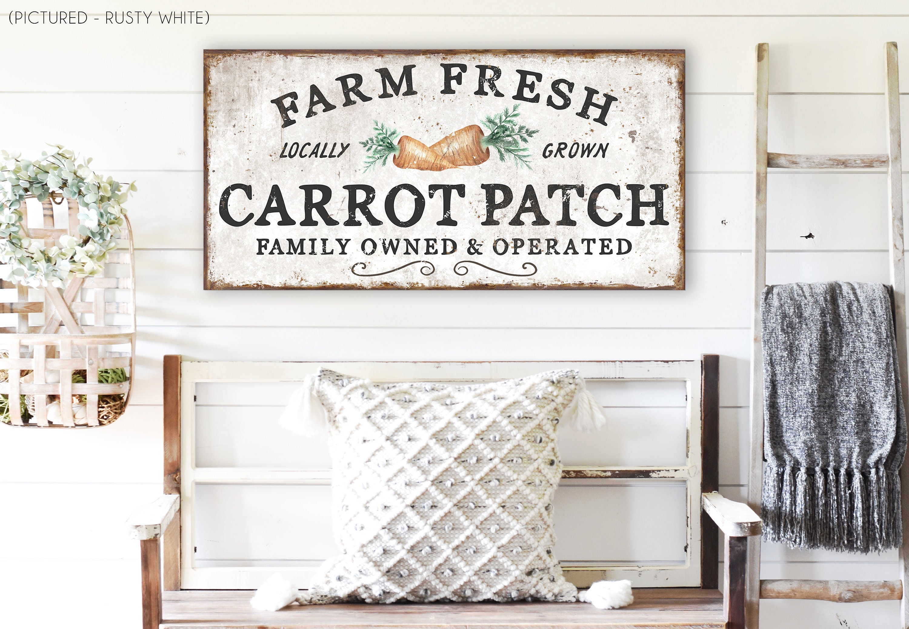 Farm Fresh Carrot Patch Sign Farmhouse Easter Decor Carrots - Etsy