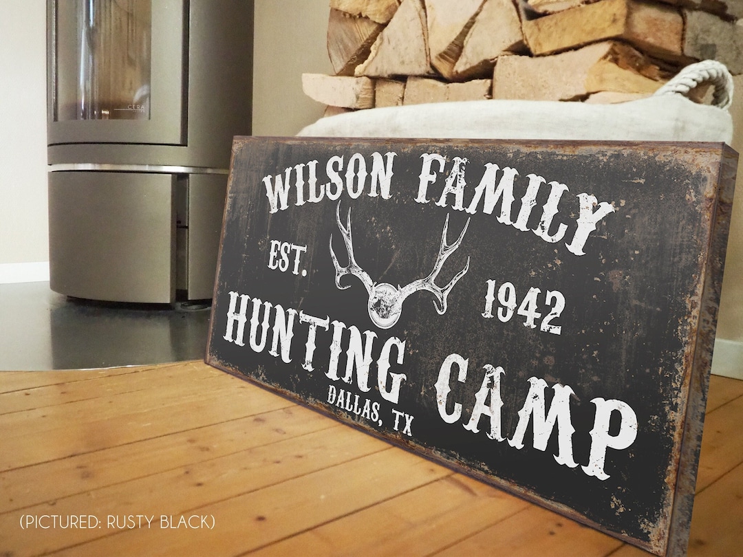 Personalized Hunting Camp Sign Custom Hunting Gifts for Men Dad Husband ...