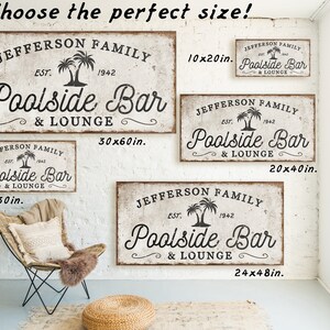 Personalized Pool Signs Vintage Poolhouse Sign Large Pool Deck Patio ...