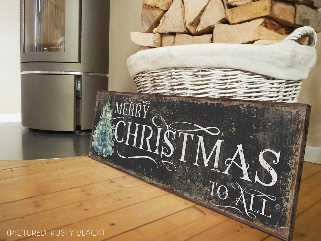 Rustic Merry Christmas Sign: Farmhouse Cottagecore Holiday Decor - Etsy