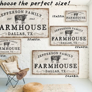 Personalized Farmhouse Sign Family Name and Est Date Homestead Signs ...