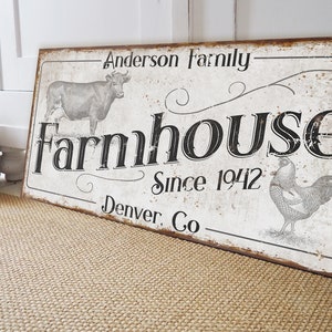 Custom Family Name Farm Sign: Rustic Farmhouse Decor - Etsy