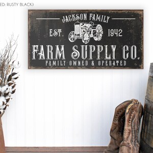 Personalized Farmhouse Family Name Sign: Rustic Country Home Decor - Etsy