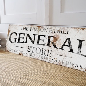 Custom General Store Sign Grocery Store Signs Personalized Kitchen Sign ...