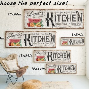 Modern Farmhouse Kitchen Sign Personalized Farm Kitchen Wall Decor ...