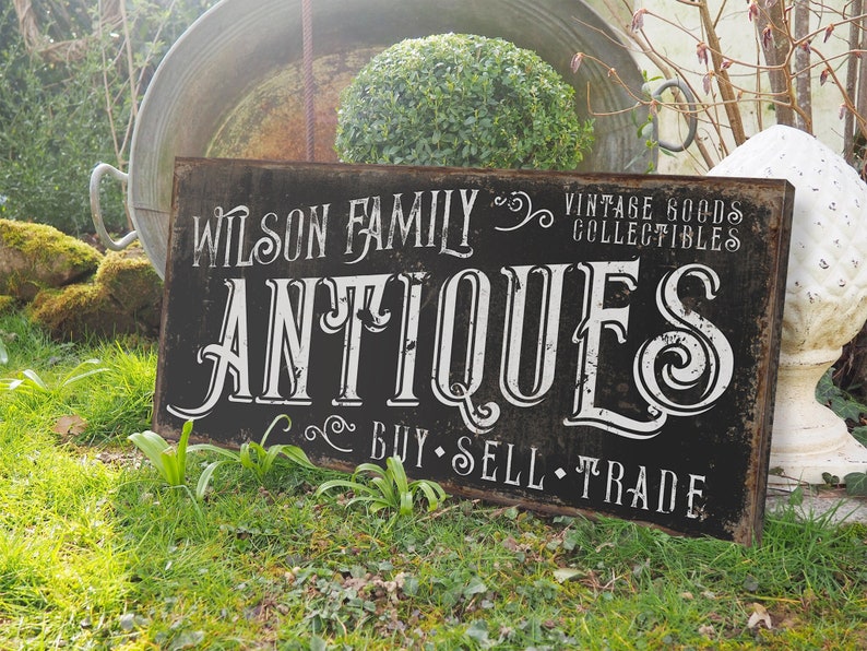 Custom Antiques Sign Personalized Antique Collectors Gift - Etsy