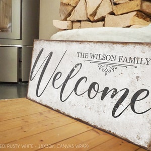 Custom Family Name Welcome Sign Personalized Family Sign for Front Door ...