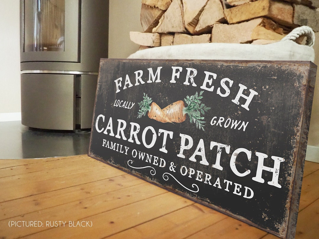 Carrot Farm Sign Rustic Easter Signs Farmhouse Holiday Decor Metal Wood ...