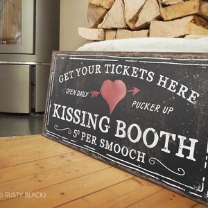 Kissing Booth Valentines Day Sign Valentines Front Porch Decor Modern ...