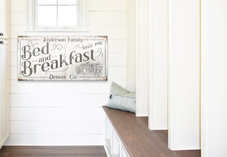 Custom Bed and Breakfast Sign Rustic Bnb Signs Cottagecore - Etsy
