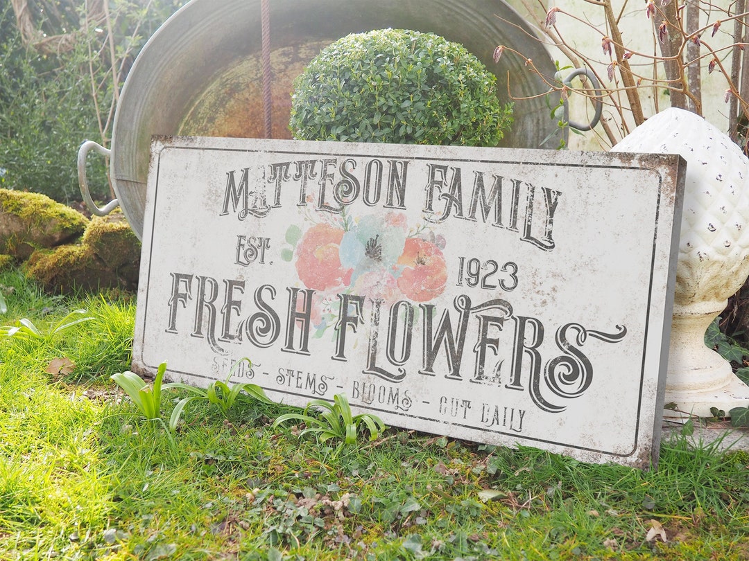 Custom Flower Garden Sign Gift Ideas for Florists and Gardeners Garden ...