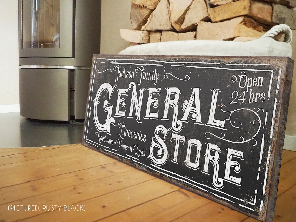 Custom General Store Sign Personalized Modern Farmhouse Wall - Etsy