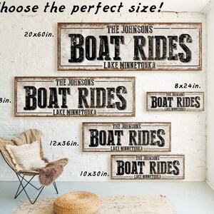 Custom Boat Rides Sign Personalized Lake House Decor Gifts for Boaters ...