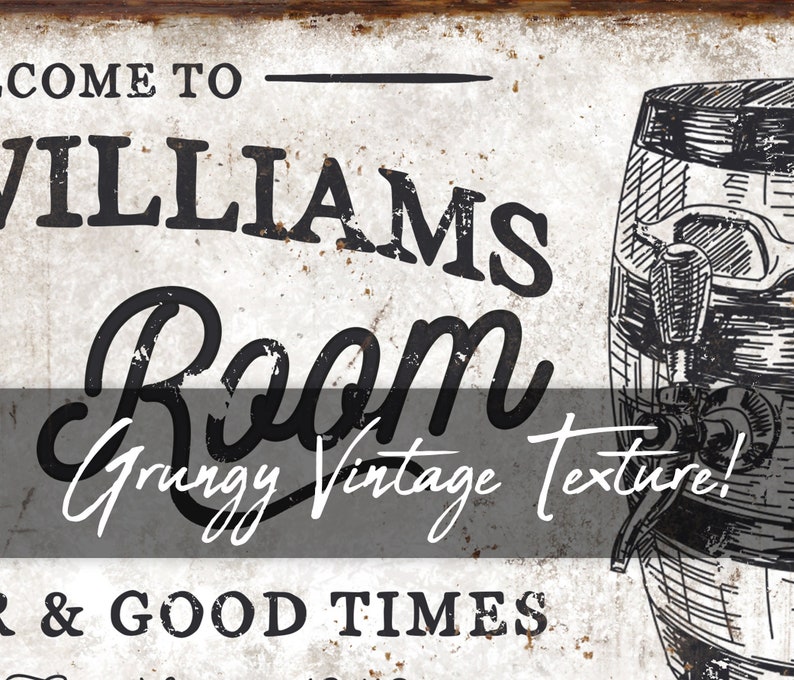 Personalized Tap Room Sign: Custom Home Bar Decor, Man Cave Art - Etsy