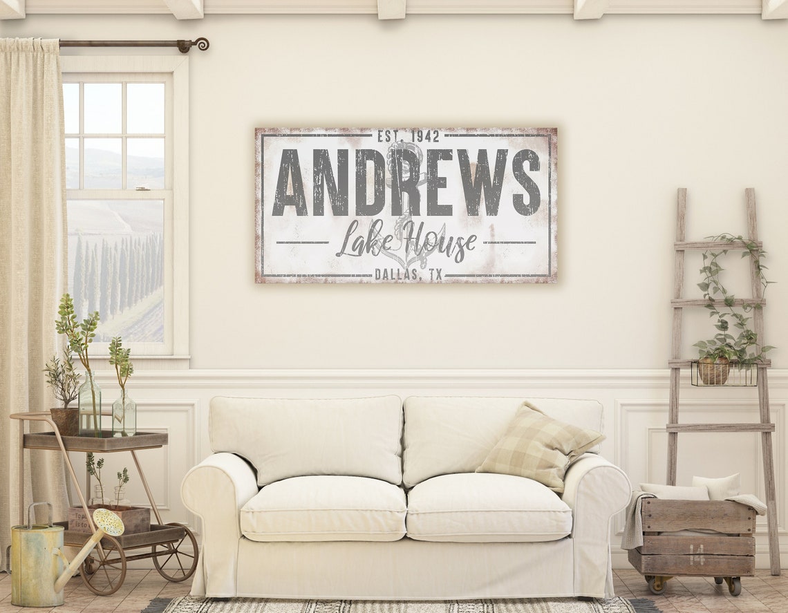 CUSTOM MODERN FARMHOUSE Sign Family Last Name Homestead Sign - Etsy