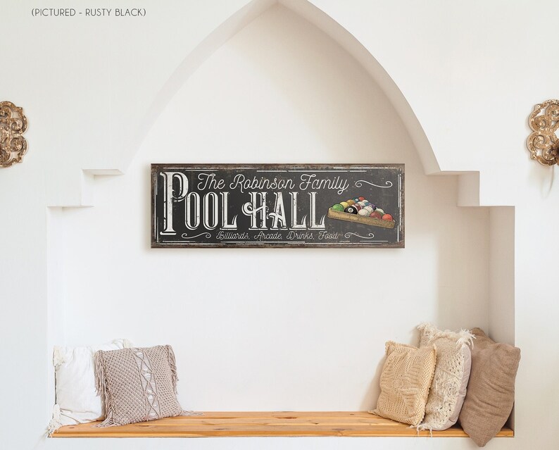 Pool Room Sign Custom Basement Bar Sign Billiards Wall Art - Etsy